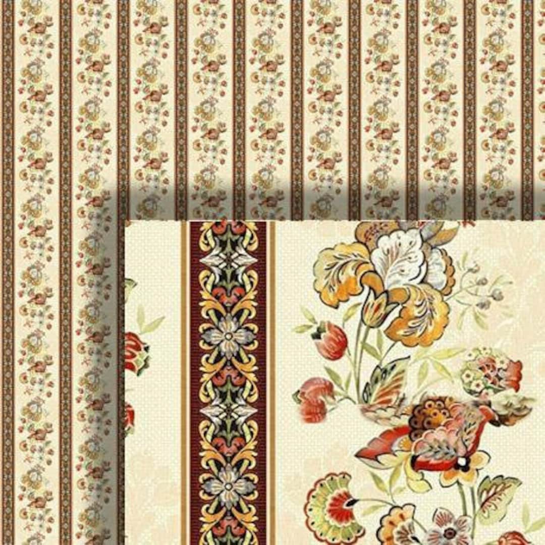 Dolls House Wallpaper Victorian Floral Pattern 1/2 Inch 1:24 Miniature ...