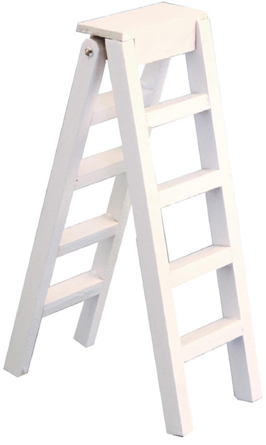 Dolls House Large Set of Step Ladders Miniature White Wooden Garden ...