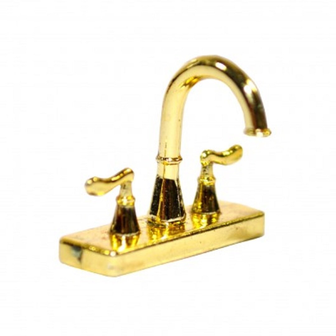 Dolls House Modern Brass Mixer Tap Faucet Miniature 1:12 Kitchen ...