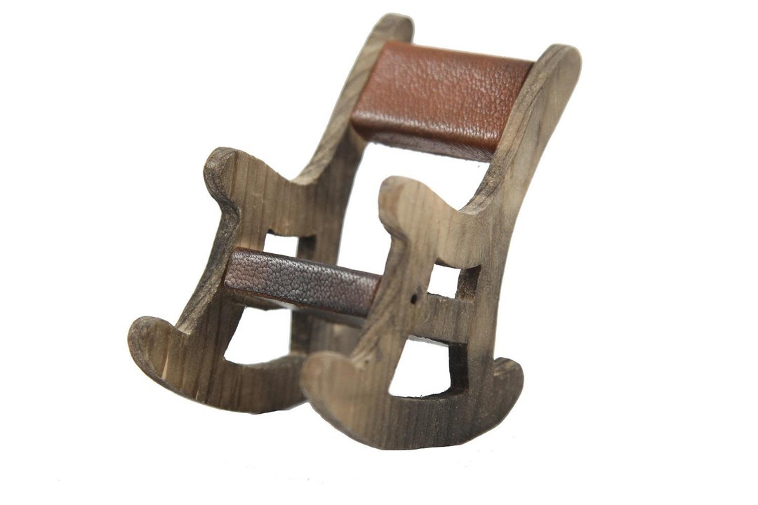 Dolls House Rocking Chair Rustic Rocker Pioneer Wooden Cabin Campsite ...