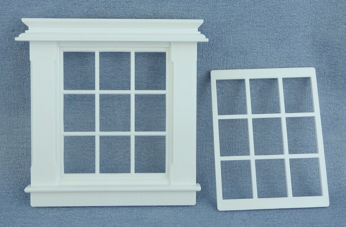 Dolls House Miniature White Plastic Georgian Window Frame 9 | Etsy
