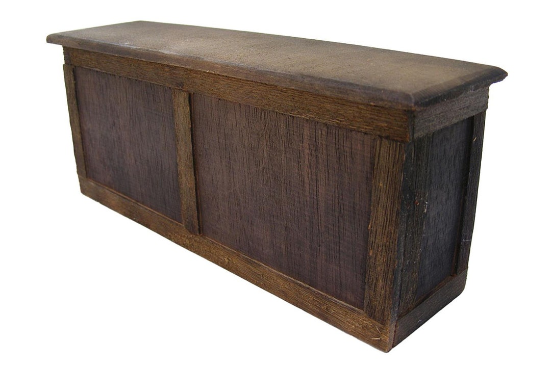 Dolls House Rustic Store Counter Wooden Miniature Shop Store Furniture ...