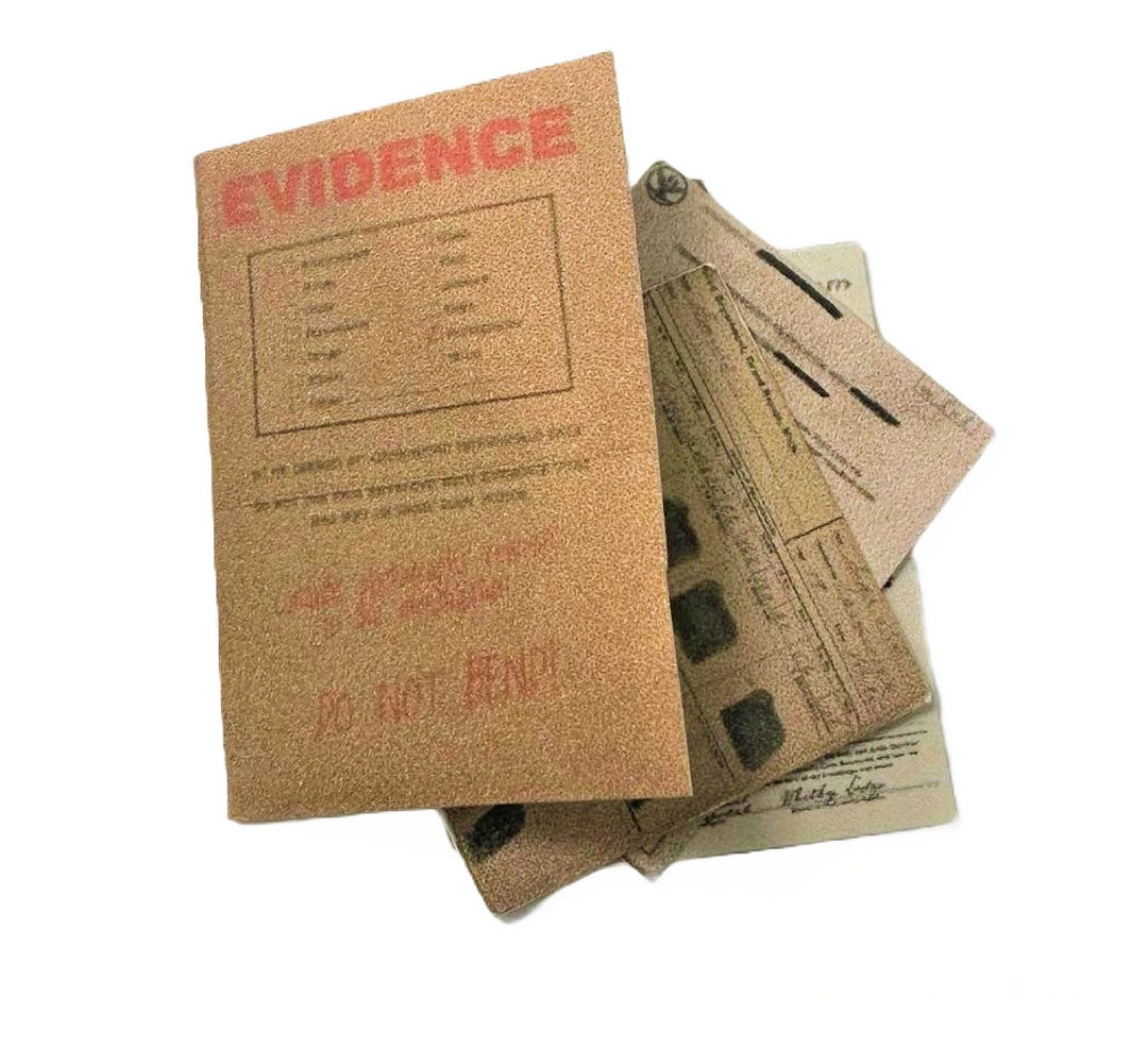 Dolls House Detective Police Evidence Reports Cold Case Files 1:12 ...