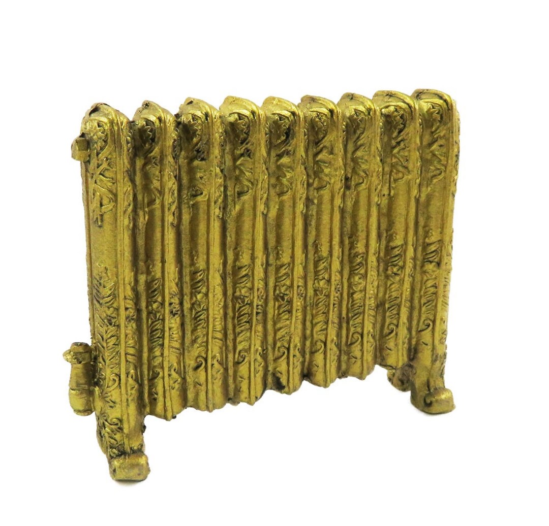 Dolls House Ornamental Victorian Radiator Antique Gold Miniature 1:12 ...