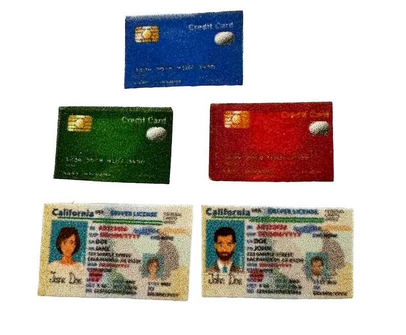 Dolls House Miniature Credit Card and Driving License 1:12 Scale - Etsy