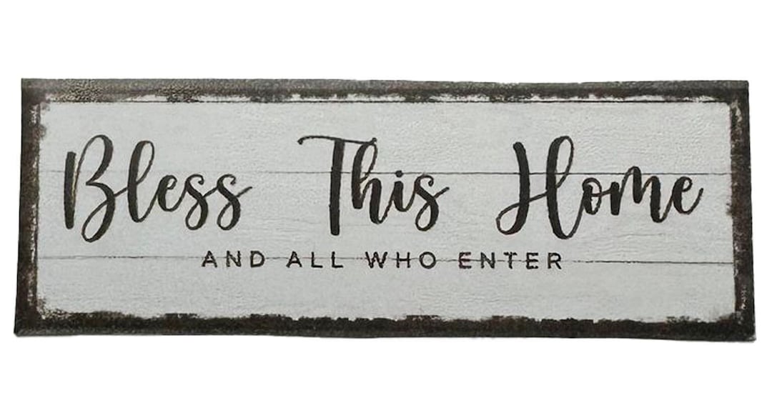 Dolls House Bless This Home Family Wall Plaque Farmhouse Sign 1:12 ...