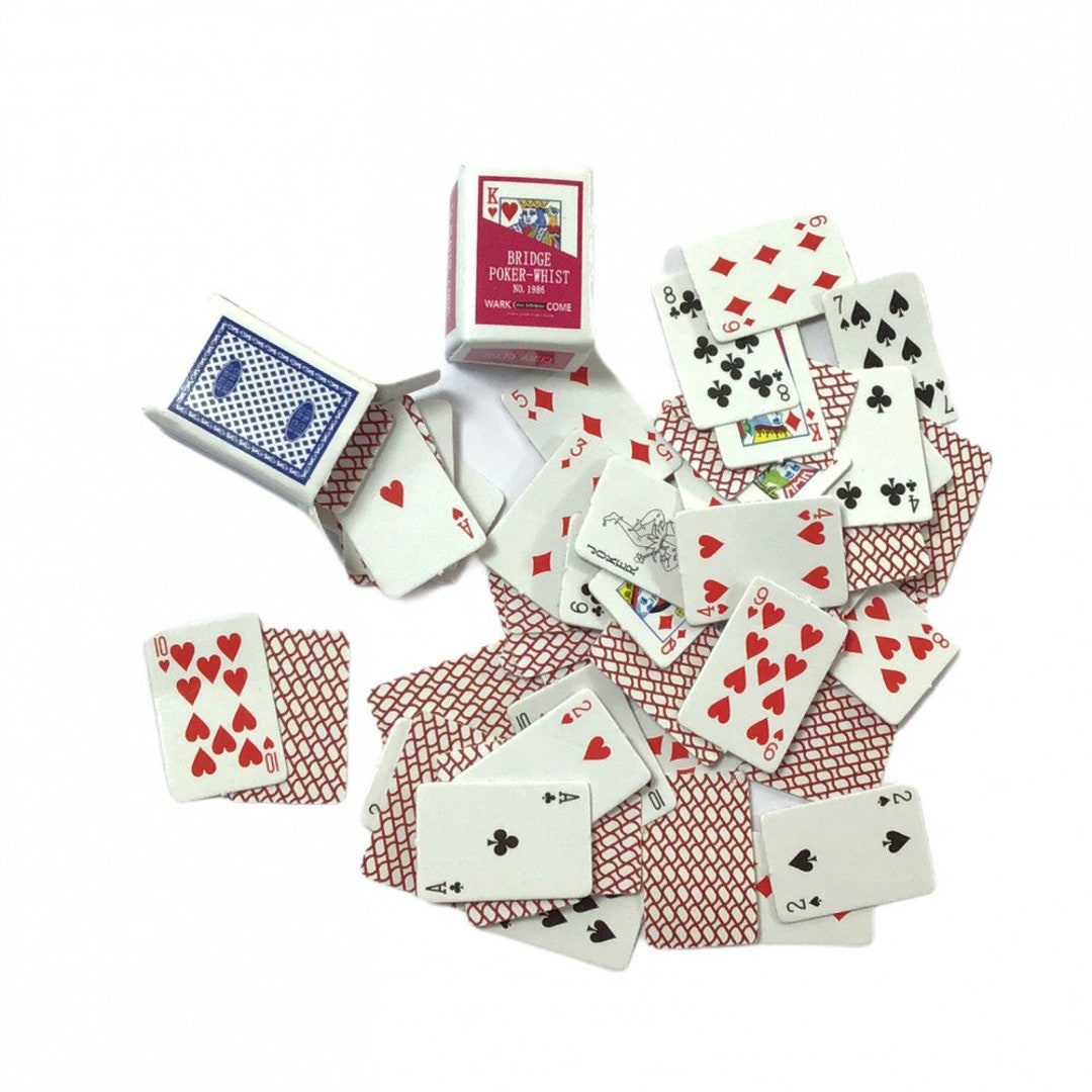 Dolls House Playing Cards With Boxes Miniature Study Pub Games Room ...