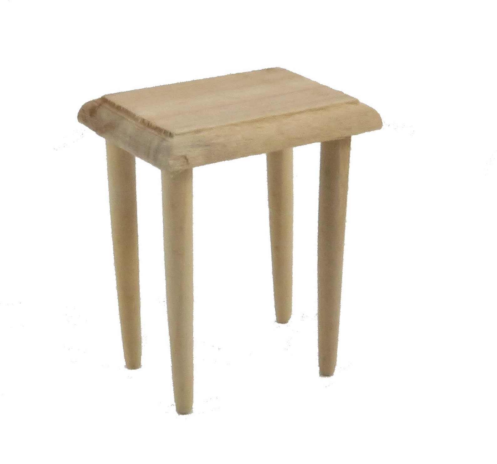 Dolls House Side End Table Unfinished Bare Wood Miniature Living Room ...