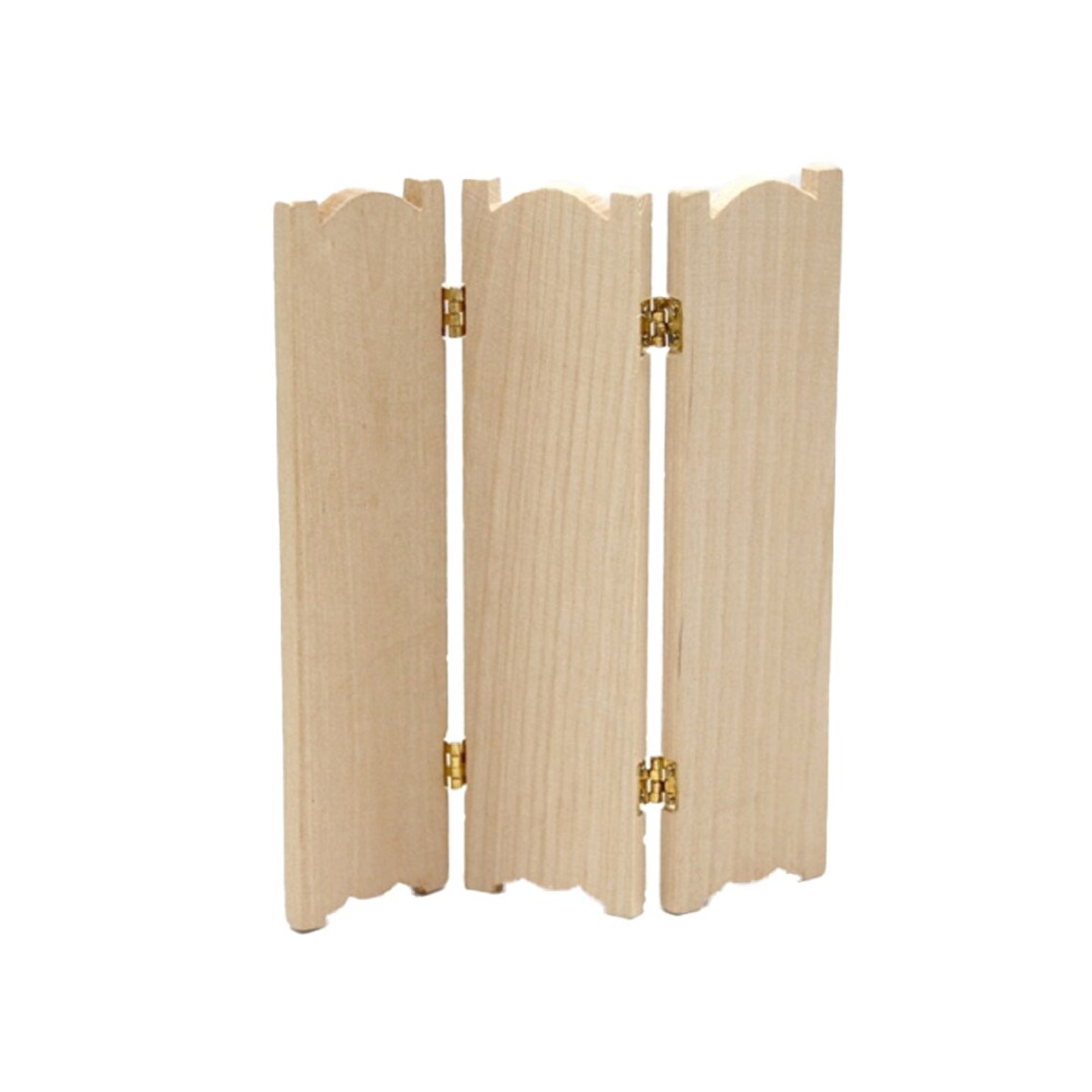Dolls House 3 Fold Bare Wood Dressing Screen Room Divider Unfinished ...