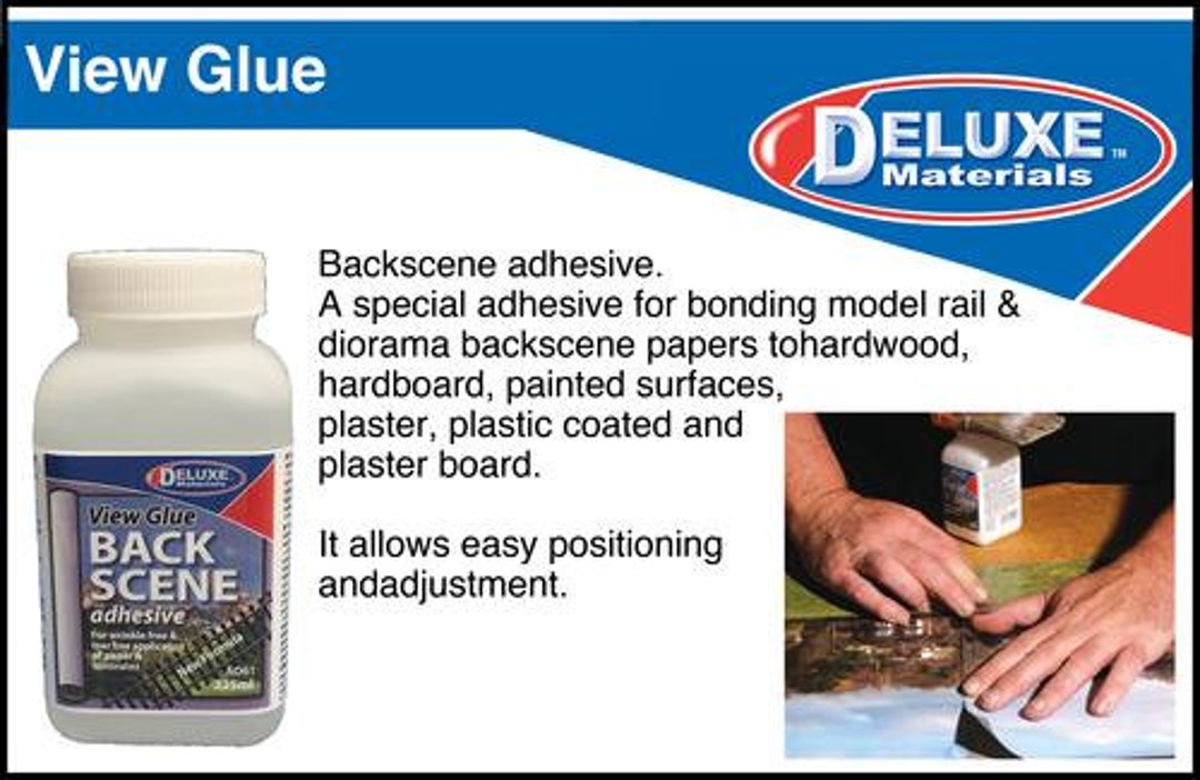 Dolls House Deluxe View Glue Scene Adhesive for Application of Paper ...