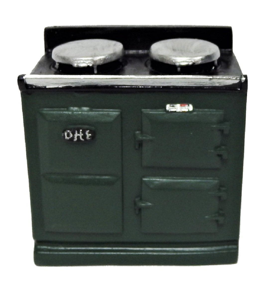 Dolls House 2 Oven Green Aga Stove 1:12 Miniature Kitchen - Etsy UK