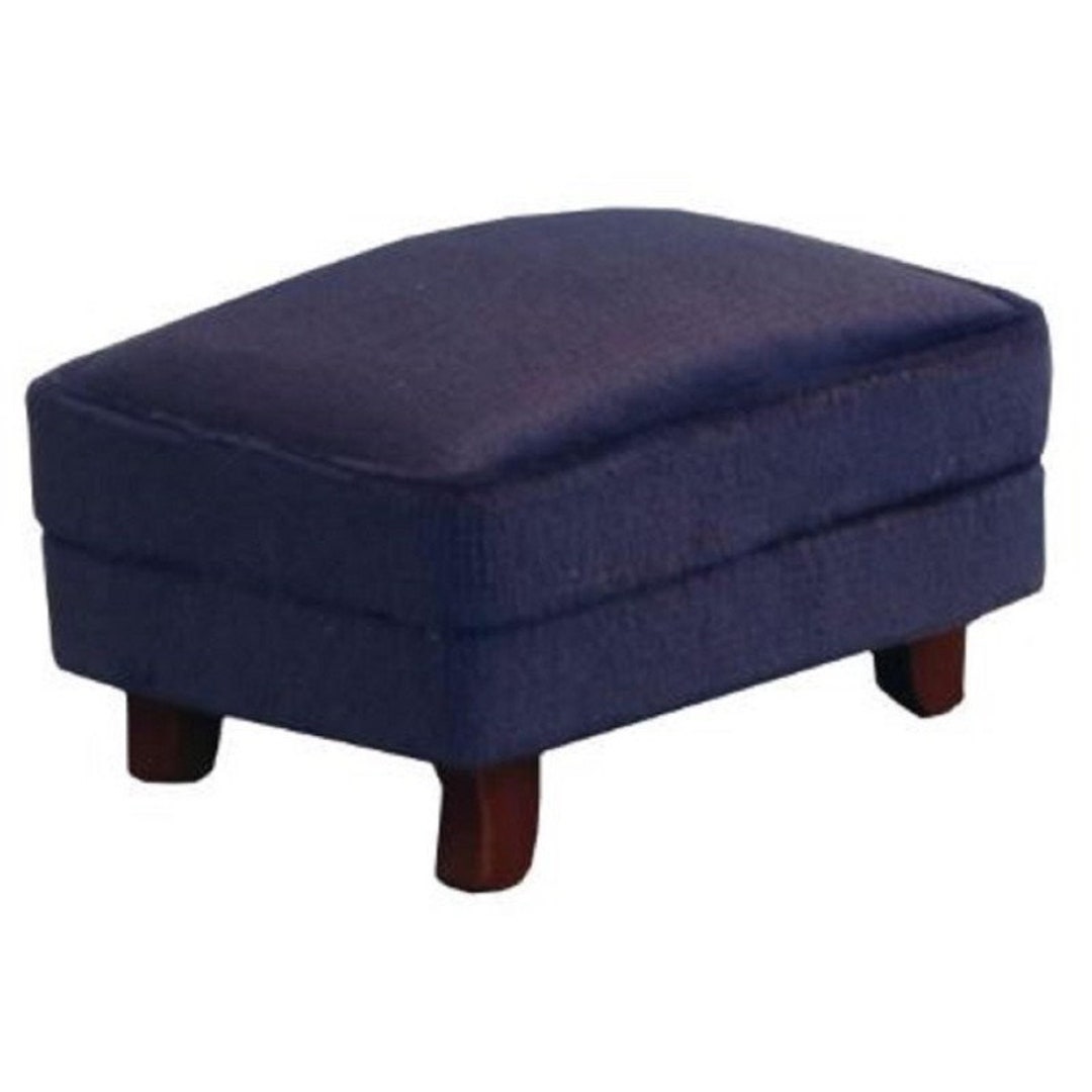 Dolls House Modern Royal Blue Footstool Pouffe Ottoman Living Room ...
