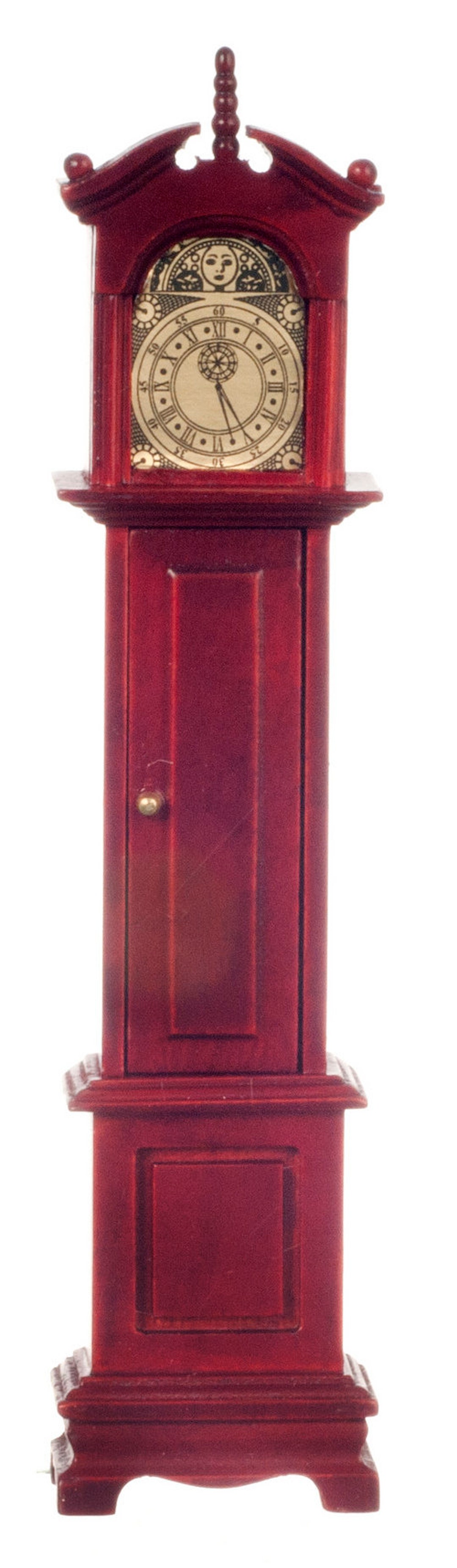 Dolls House Victorian Grandfather Clock Mahogany Miniature 1:12 Hall ...