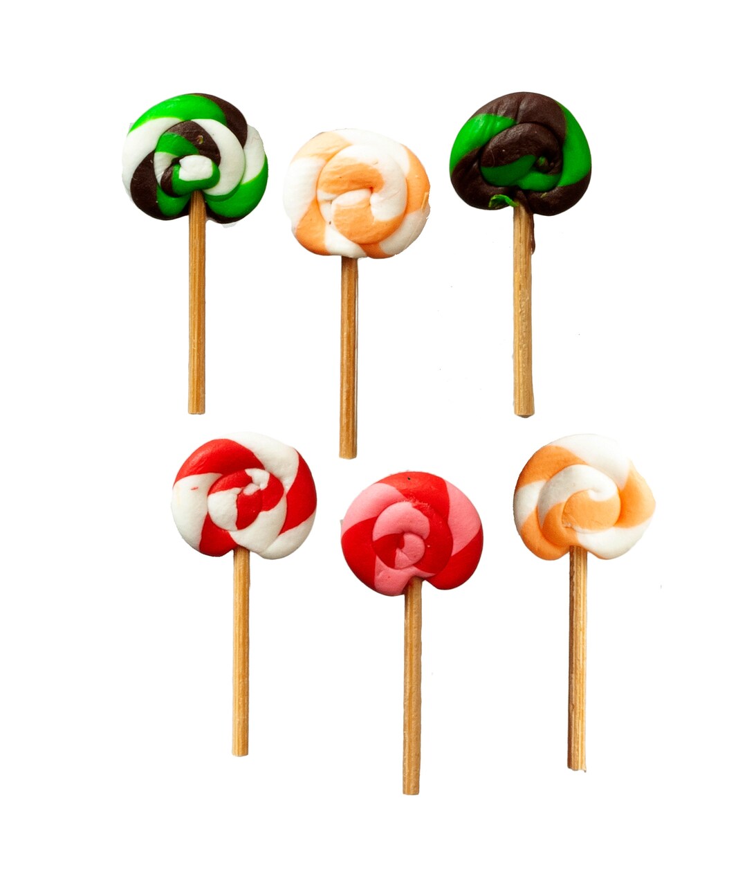 Dolls House 6 Assorted Lollipops Miniature Sweet Shop Candy Store ...