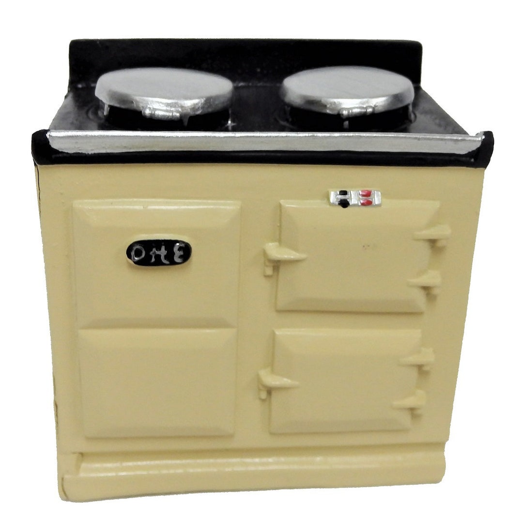 Dolls House 2 Oven Cream Aga Stove Cooker Range Miniature Kitchen ...