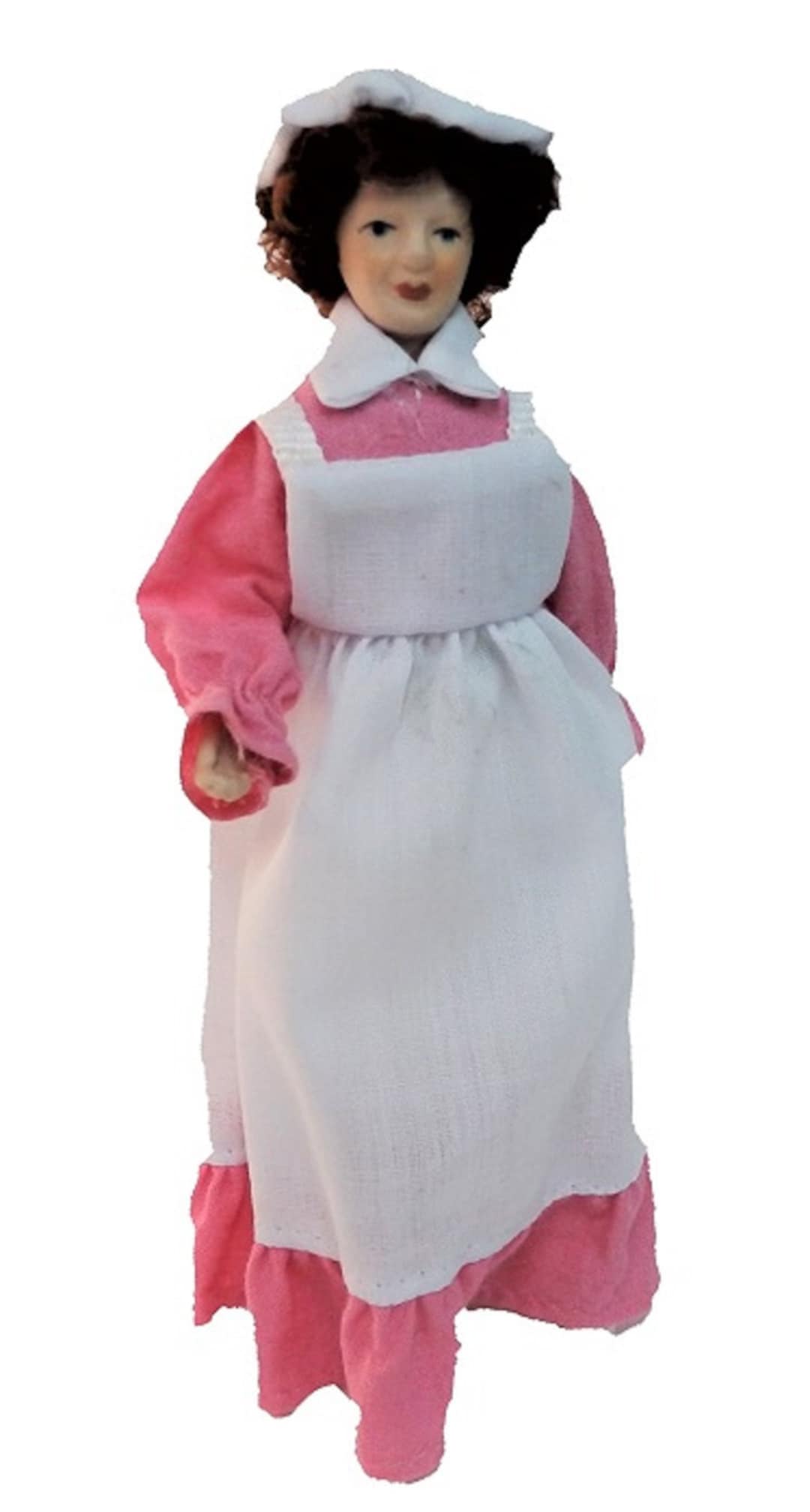 Dolls House Victorian Servant Maid Cook in Pink Porcelain People - Etsy