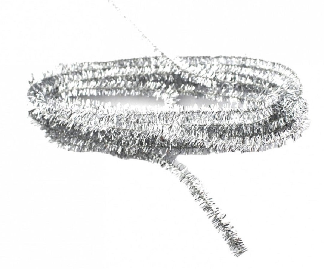 Dolls House Silver Tinsel Miniature Wired Christmas Tree Decoration ...