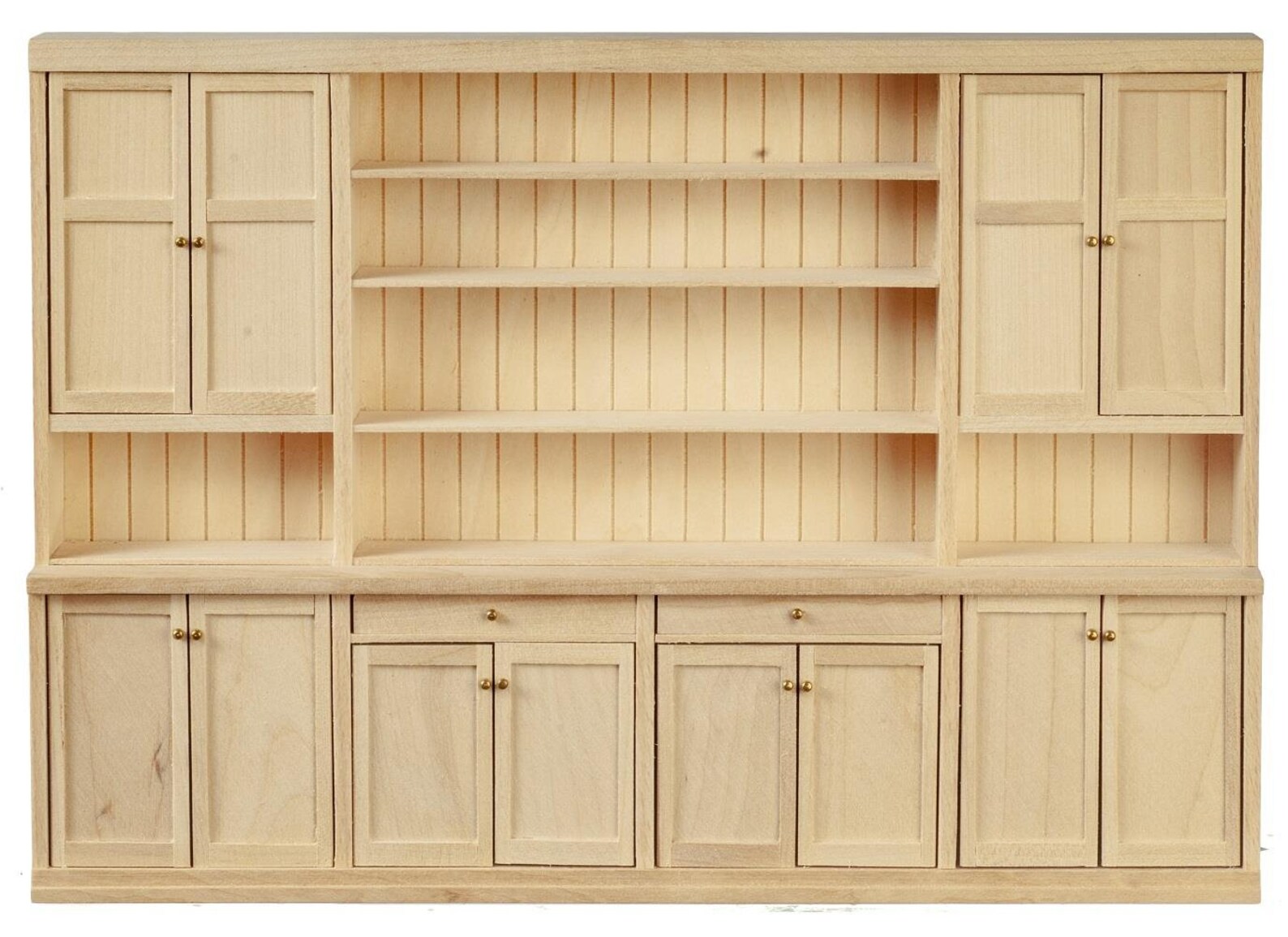 Dolls House Wall Unit With Cupboards Unfinished JBM Miniature Kitchen ...