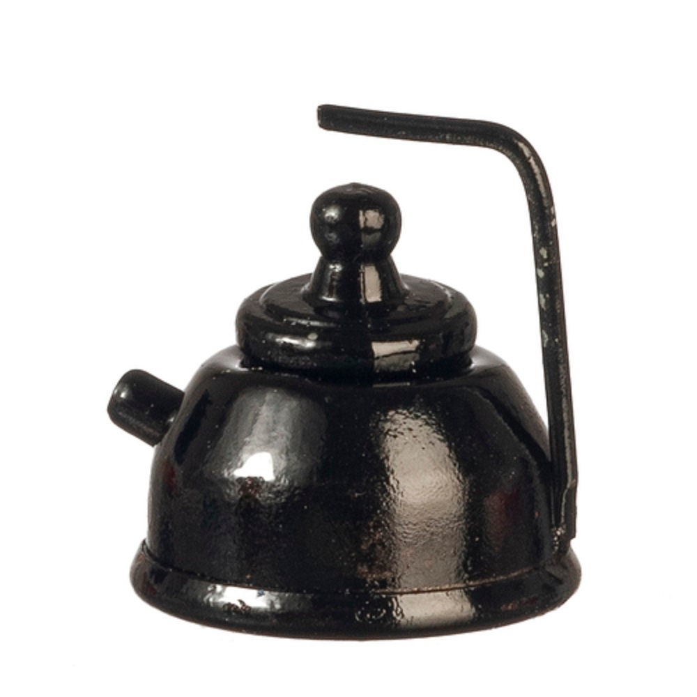 Dolls House Black Kettle Metal Kitchen Accessory Miniature 1:12 Scale ...