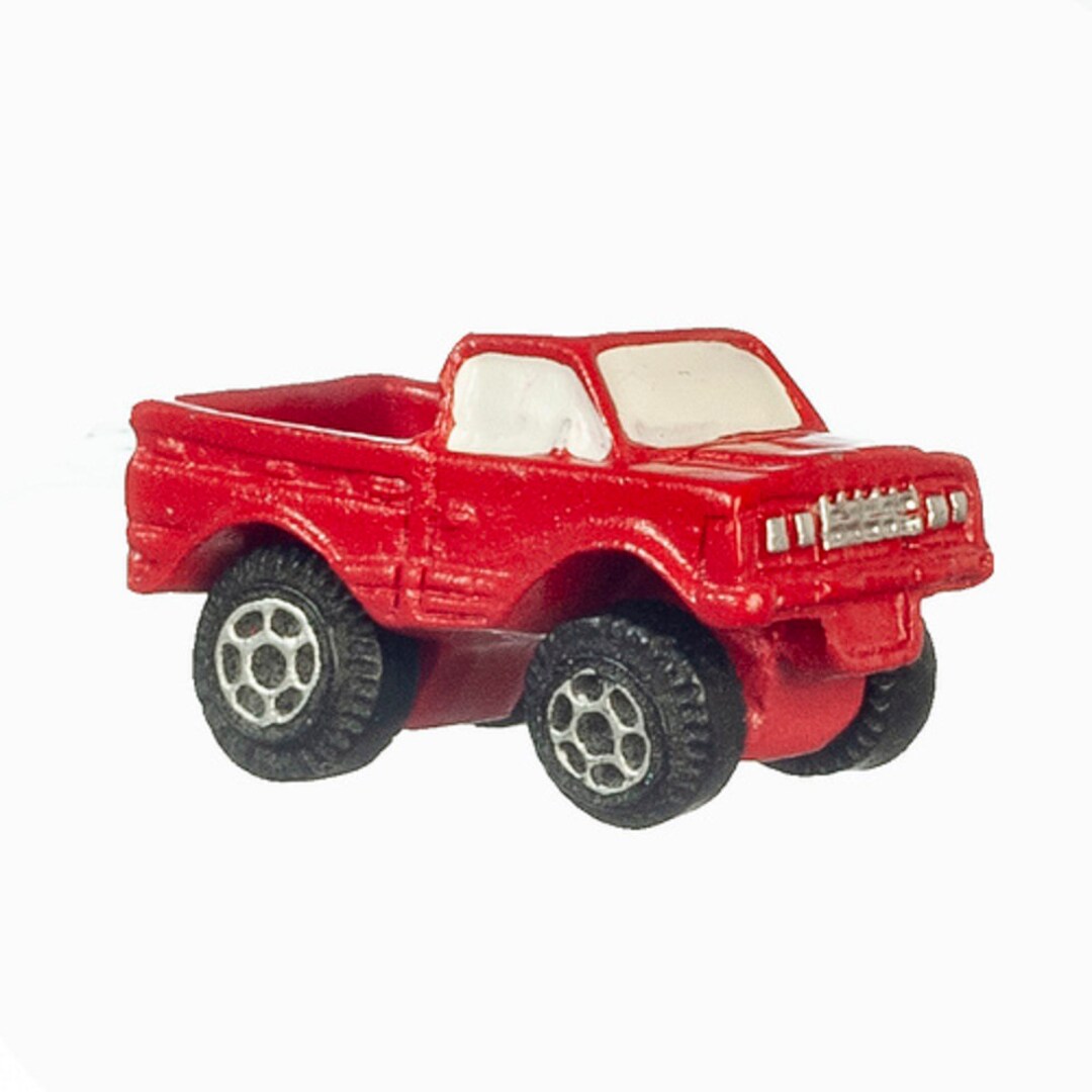 Dolls House Red Pick up Truck Modern Toy Store Shop Nursery Accessory ...