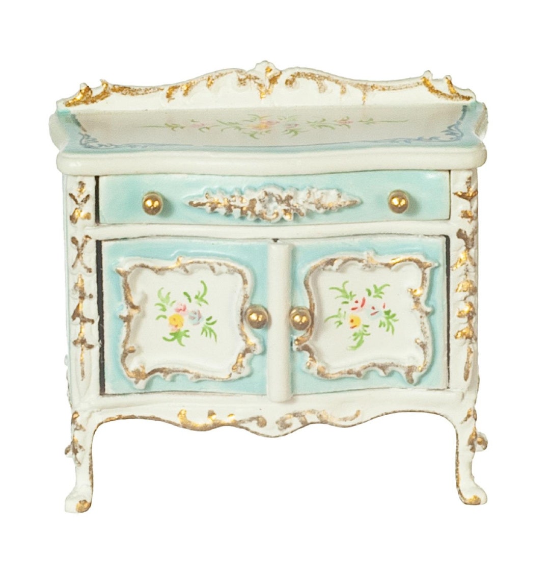 Dolls House Victorian Changing Table Blue White 1:24 1/2in JBM Nursery ...