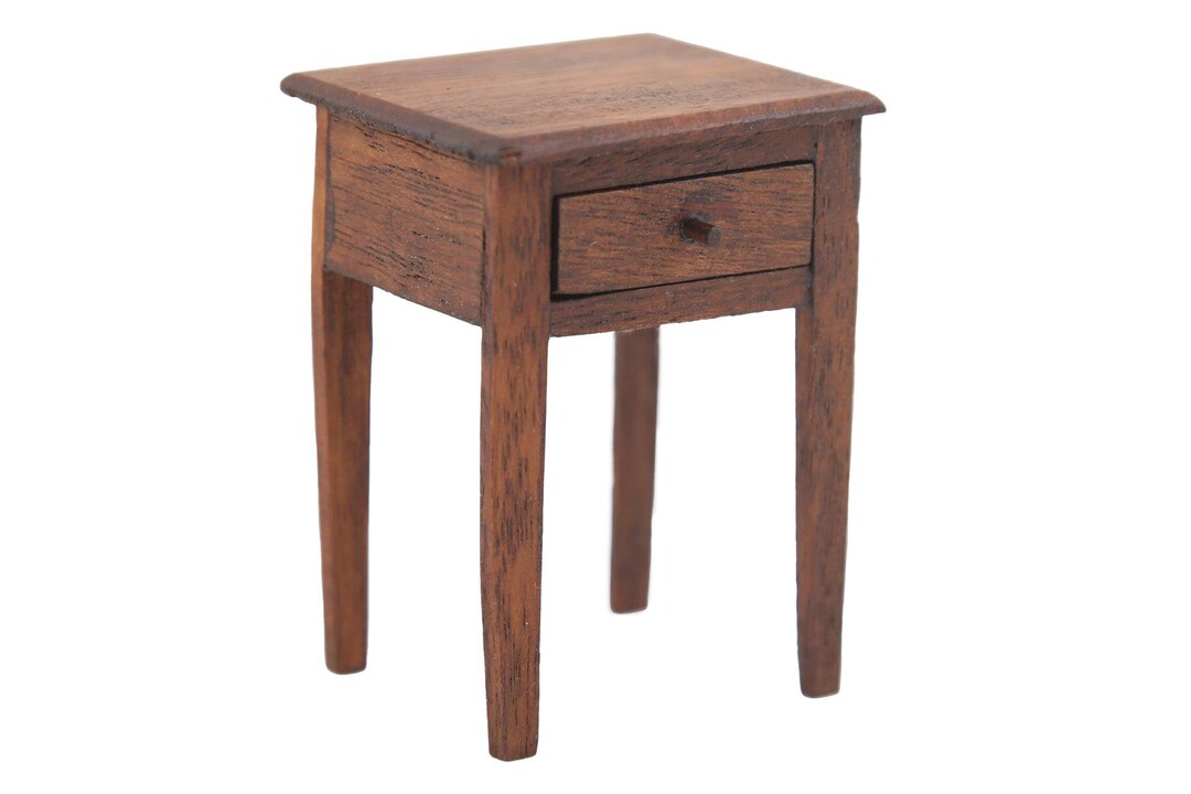 Dolls House Early American Bedside Nightstand Table Pioneer Bedroom ...