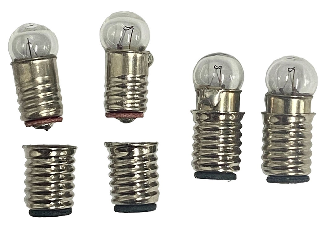 Dolls House 4 Screw in Round Bulbs With Base Socket 12V Lighting ...