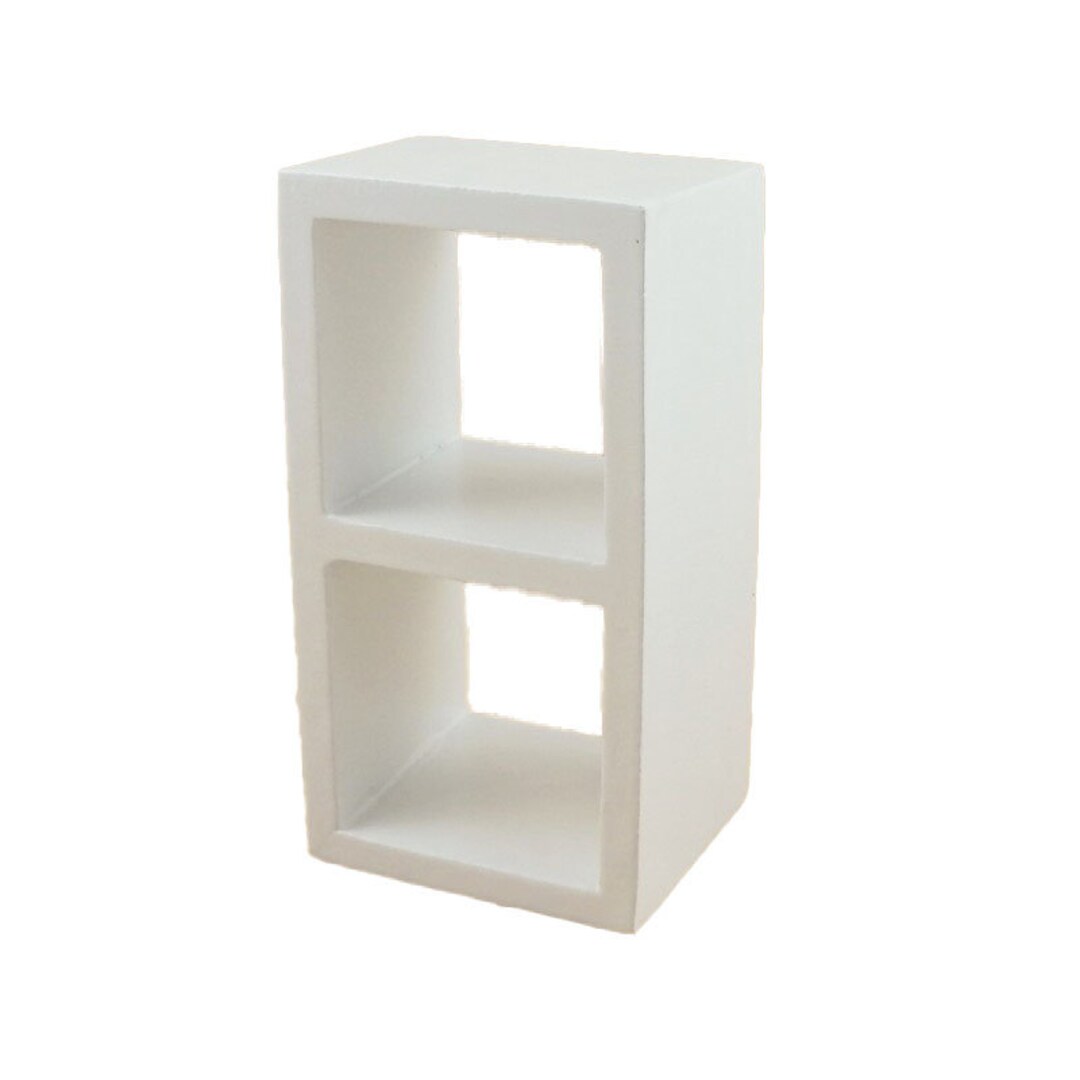 Dolls House 2 Cube Display Unit Modern White Wood Shelves Miniature - Etsy