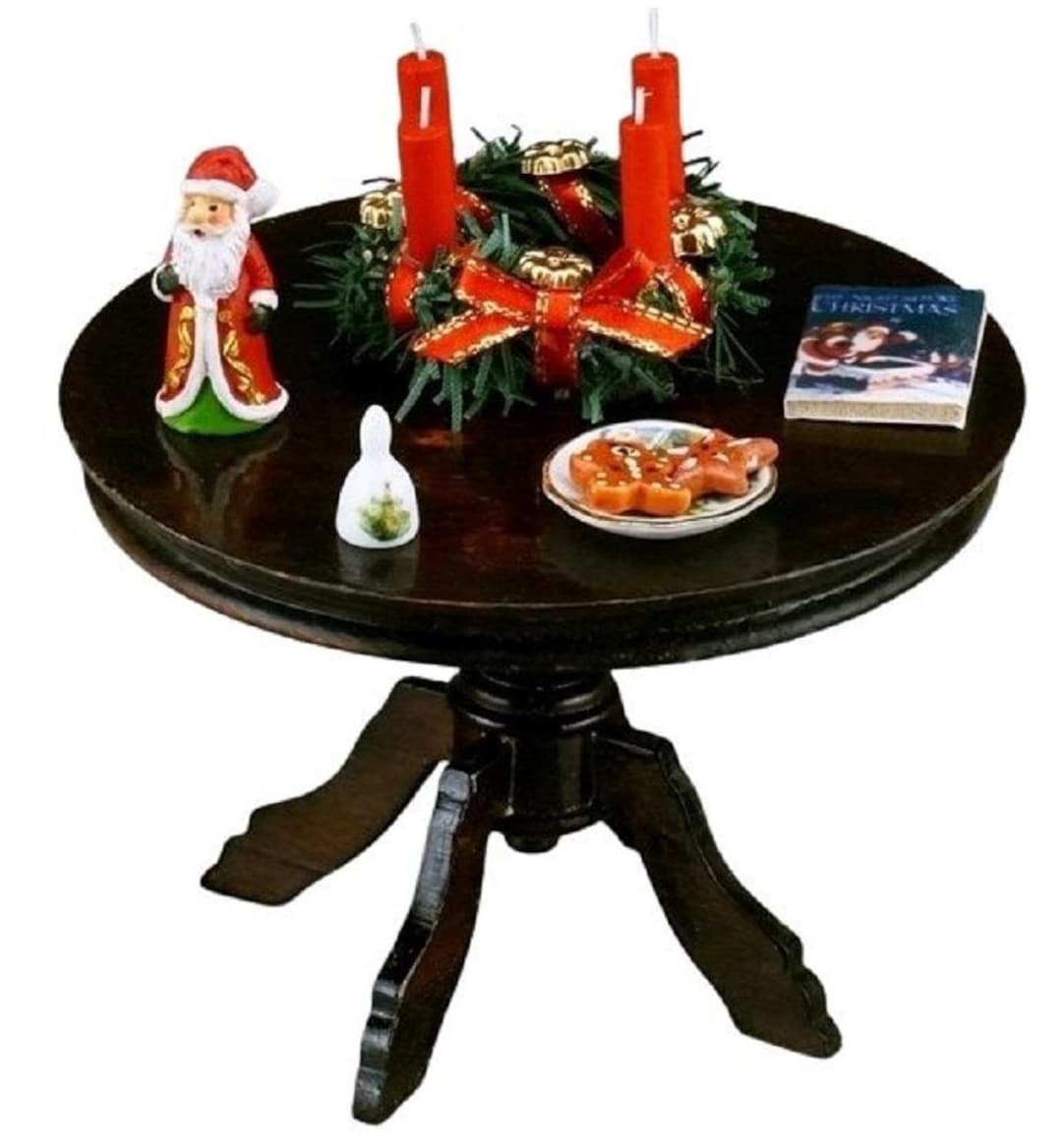Dolls House Christmas Table With Decorations Miniature Reutter ...