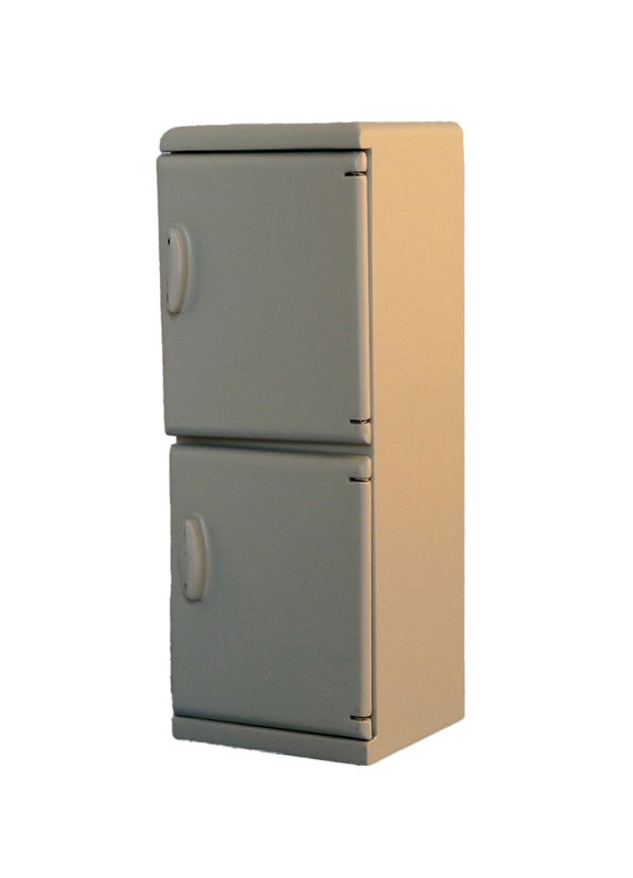 Dolls House Modern Grey Fridge Freezer Miniature Kitchen - Etsy