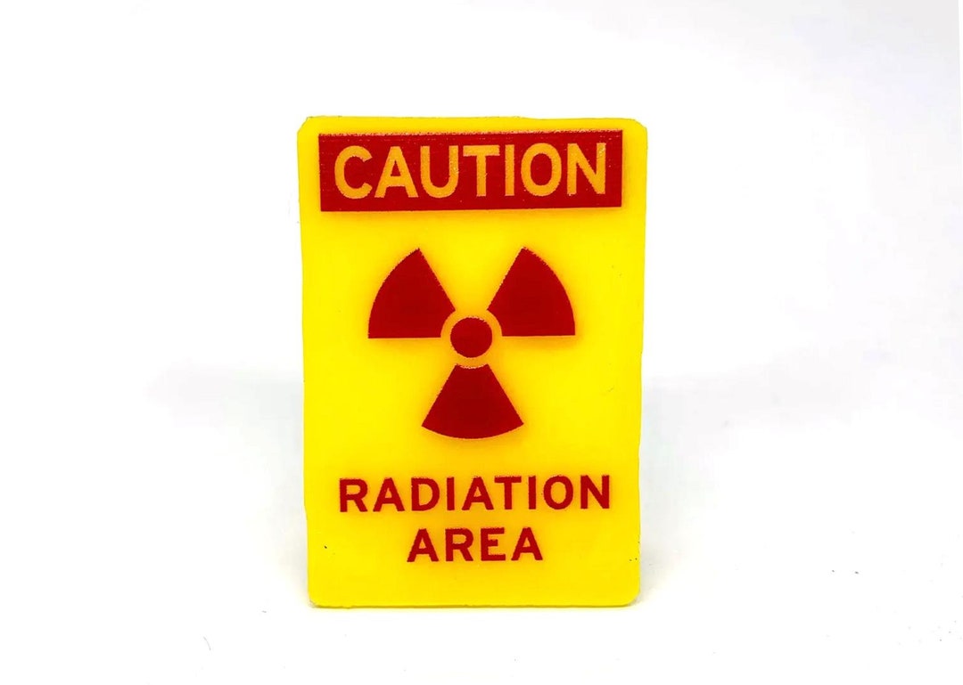 Dolls House Radiation Area Sign Caution Warning Yellow 1:12 Scale ...