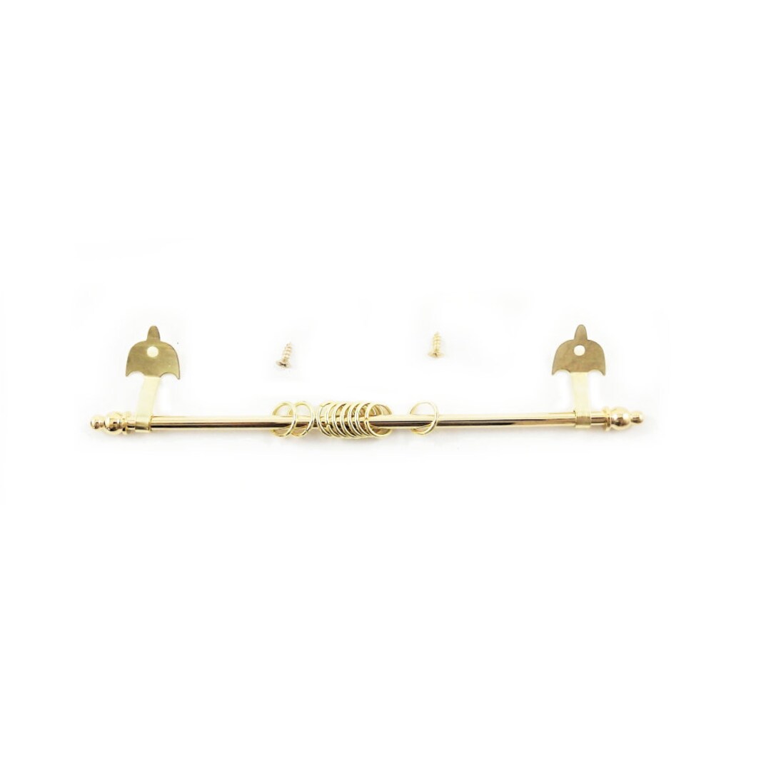 Dolls House Gold Expanding Curtain Rail Rod Pole Miniature Curtain ...