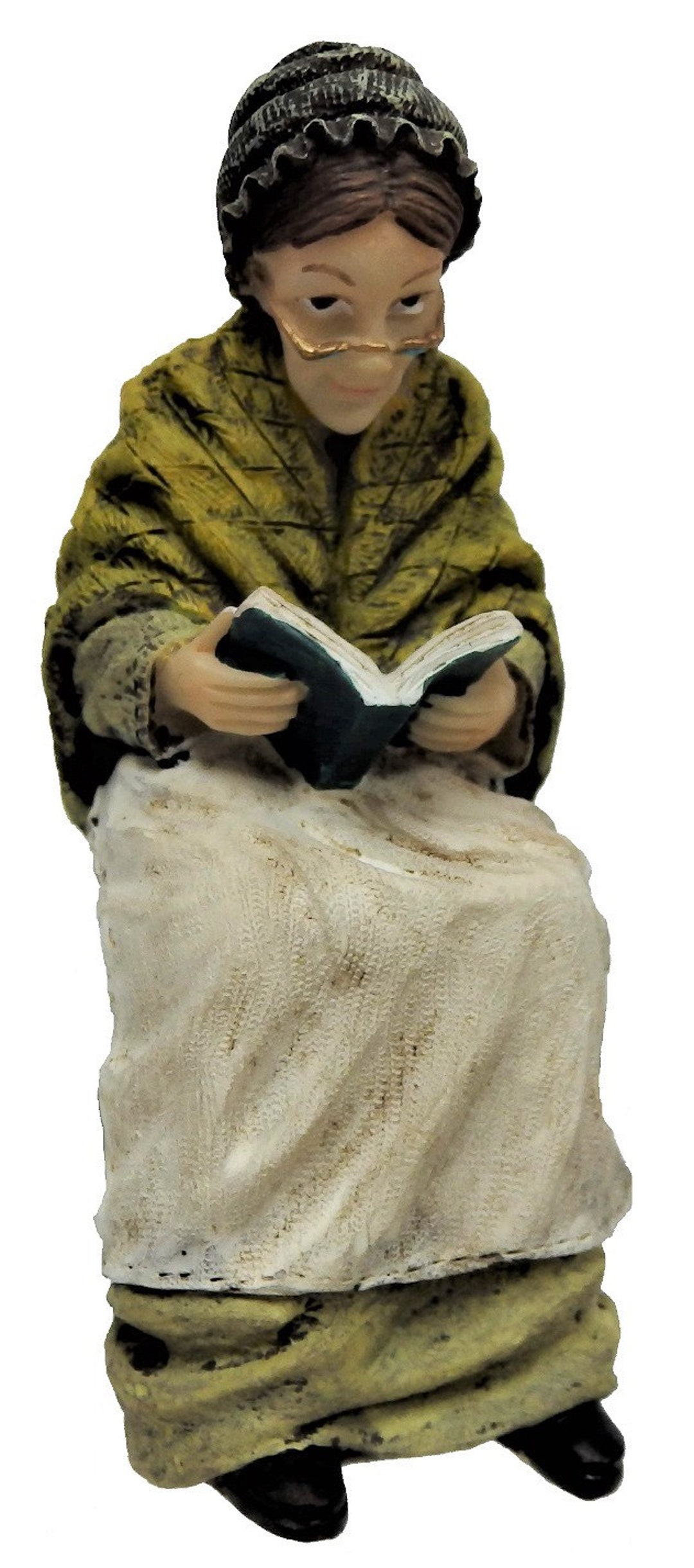 Dolls House Victorian Old Lady Sitting Reading People Resin Figure - Etsy