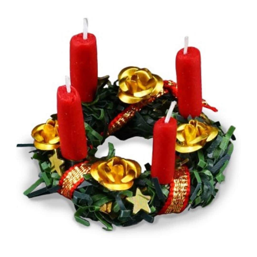 Dolls House Christmas Candle Advent Wreath Ornaments Reutter Porcelain ...