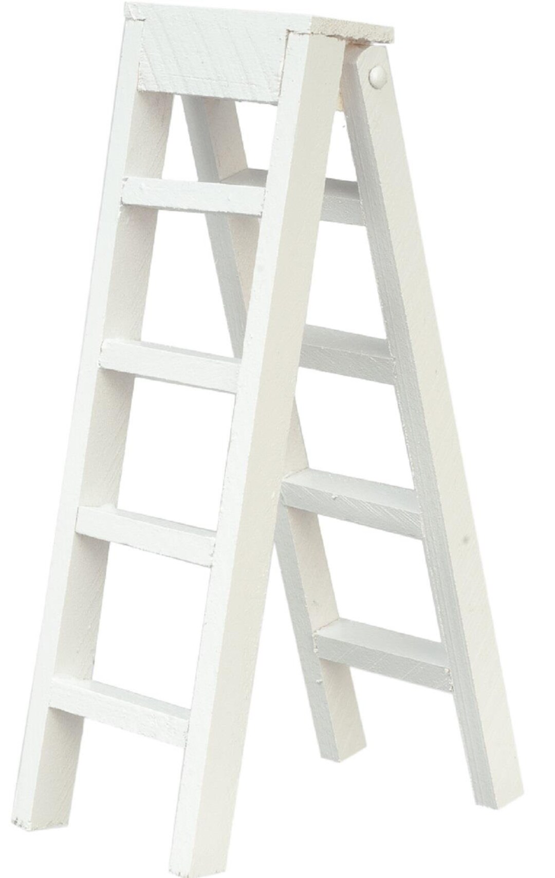 Dolls House Large Set of Step Ladders Miniature White Garden Accessory ...