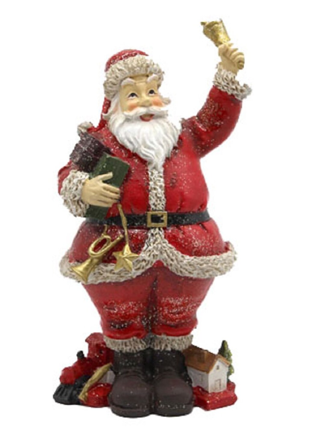 Dolls House Father Christmas With Bell & Toys Santa Claus Figure ...