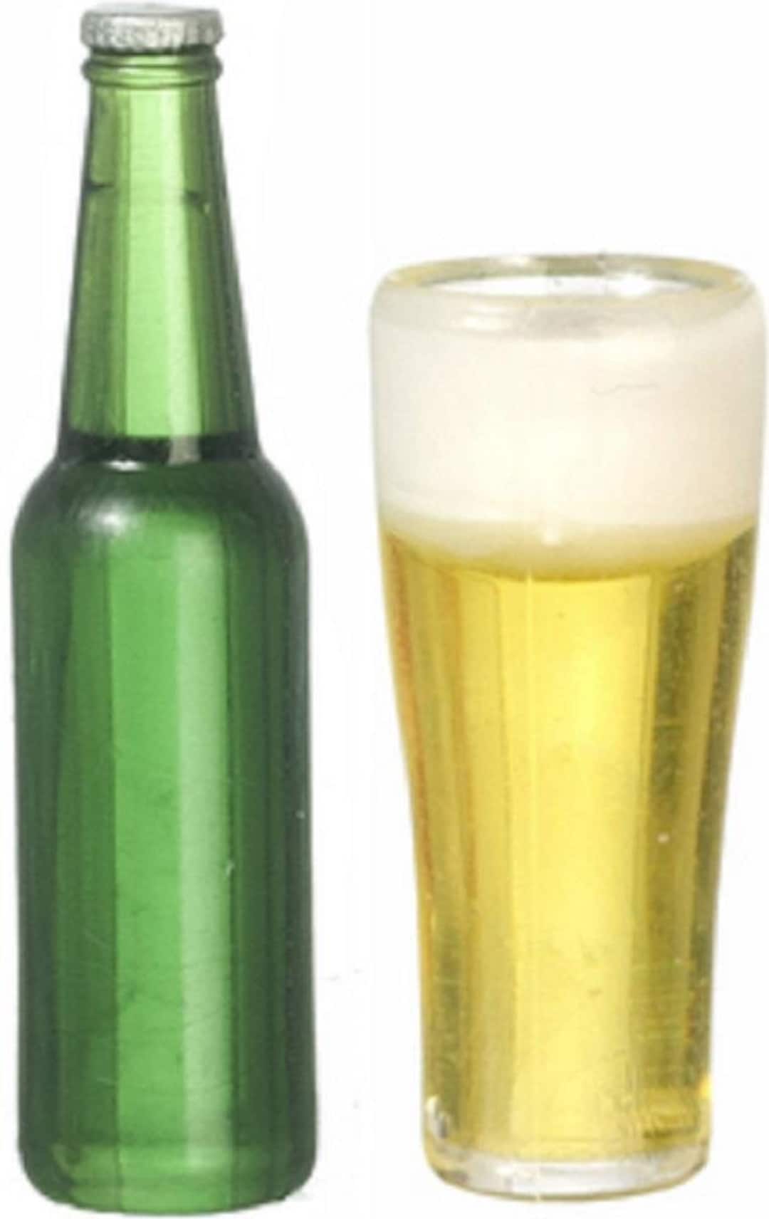 Dolls House Bottle & Pint of Ale Beer Miniature Pub Drink Bar Accessory ...