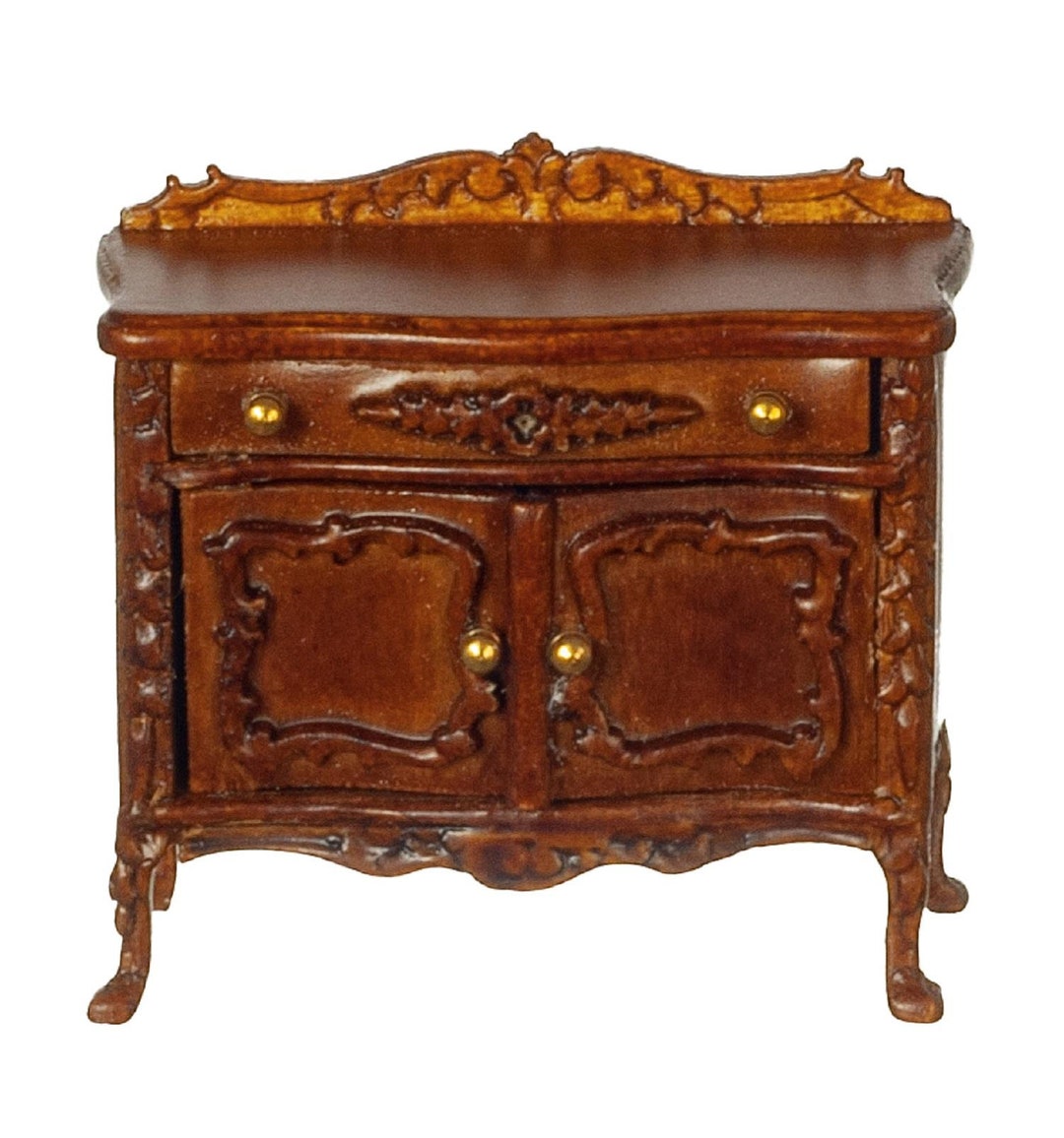 Dolls House Victorian Changing Table Walnut 1:24 Half Inch JBM Nursery ...