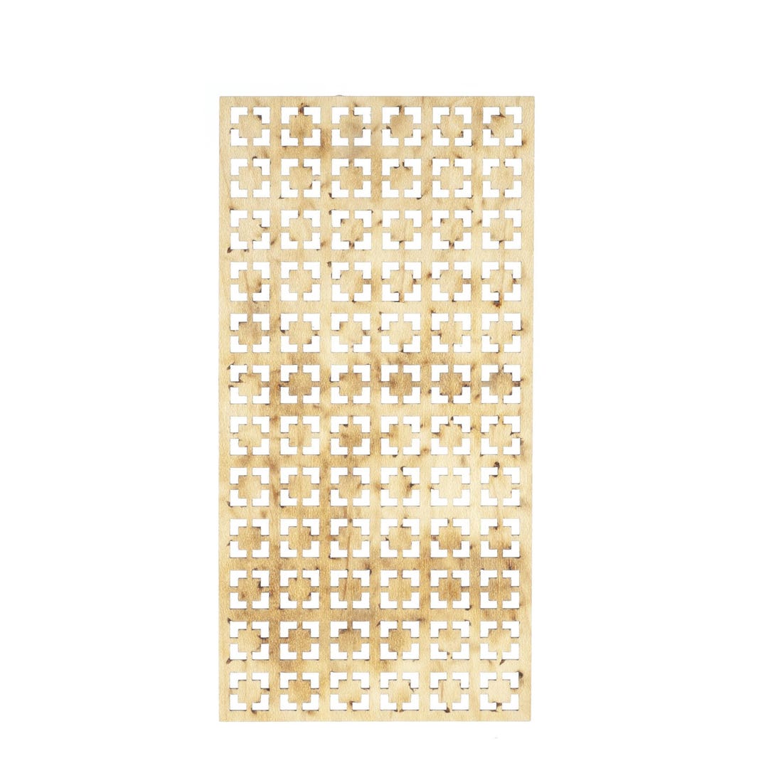 Window Lattice Square Pattern Laser Cut Wood Dolls House Miniature 1:12 ...