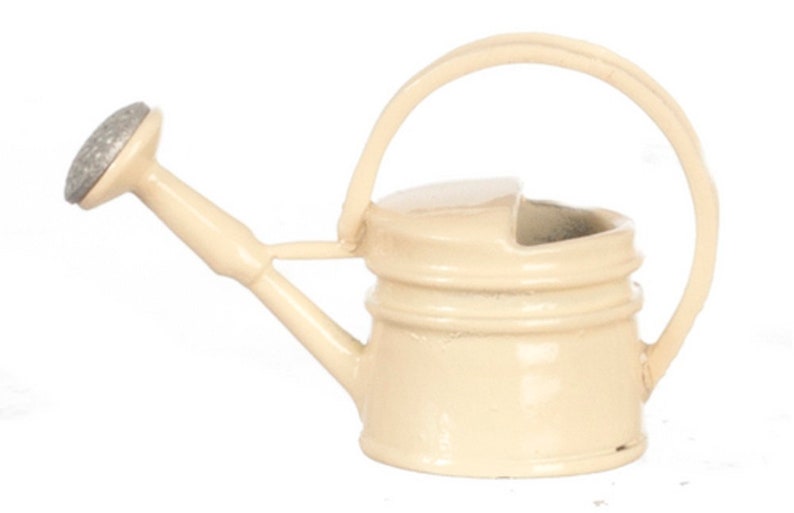 Dolls House Cream Watering Can Metal Miniature Garden Accessory - Etsy