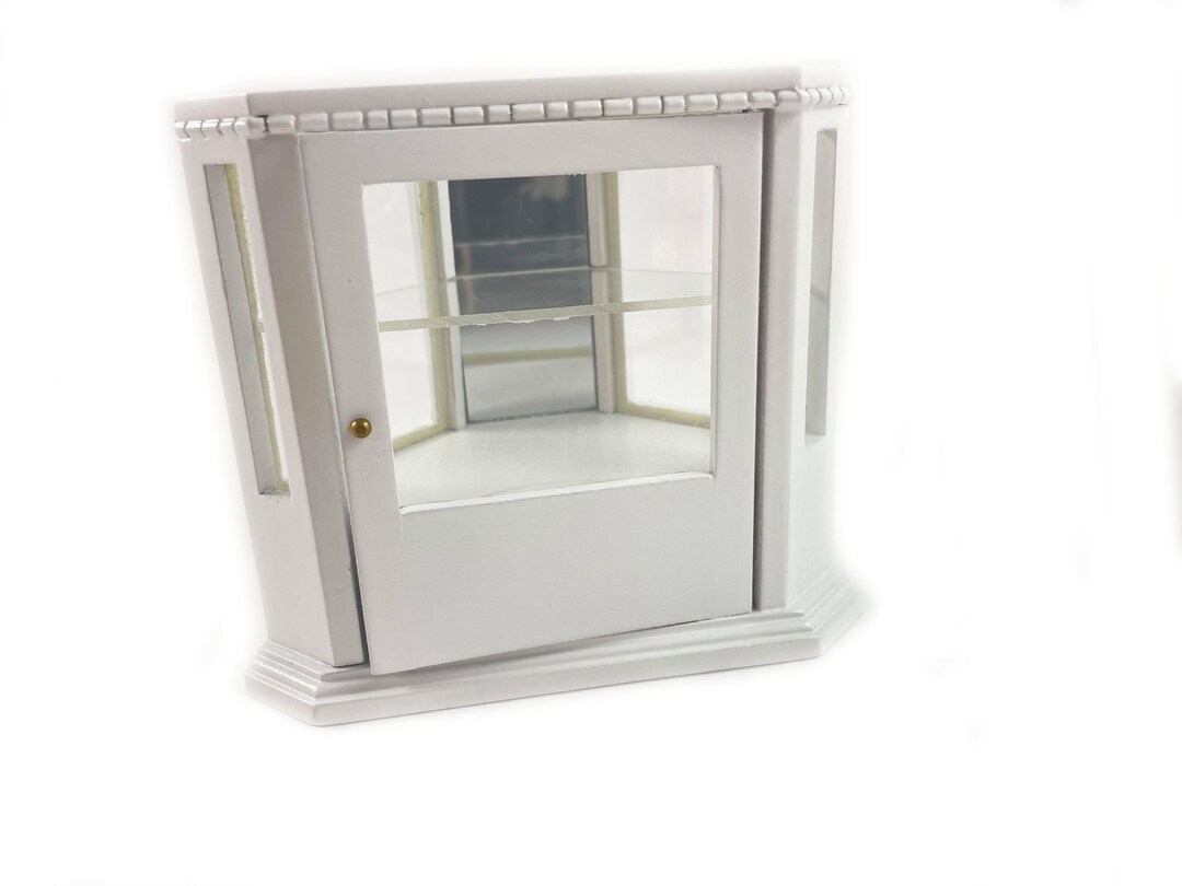 Dolls House White Corner Display Counter 1:12 Shop Furniture Store ...