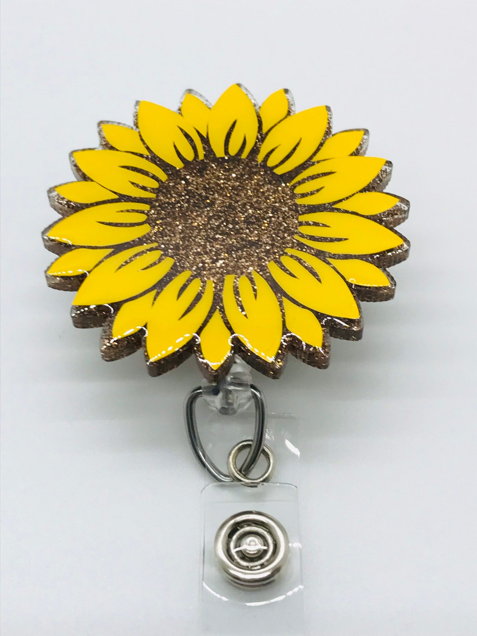 Sunflower Badge Reel, Work Badge Reel, Nurse Badge Holder, Nurse Gift ...