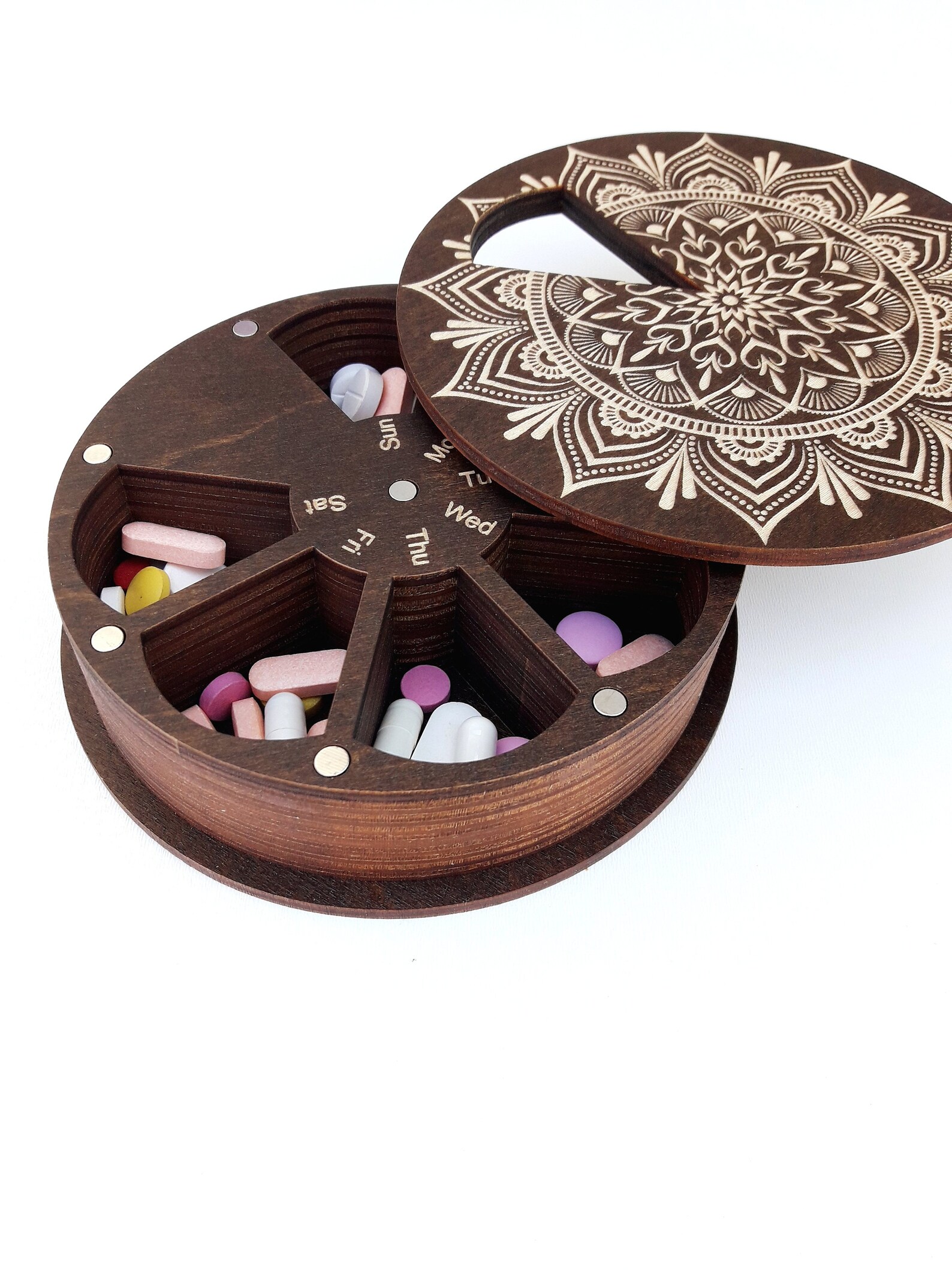 Large pill box 7 day Cute pill box Pill case 7 day Pill | Etsy