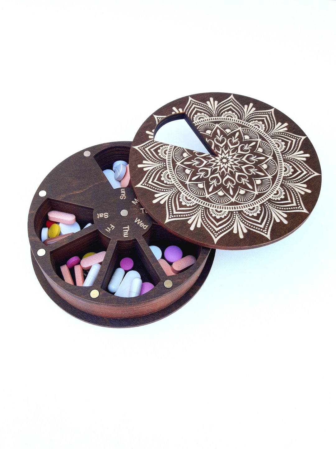 Large Pill Box 7 Day Cute Pill Box Pill Case 7 Day Pill Organizer Large ...