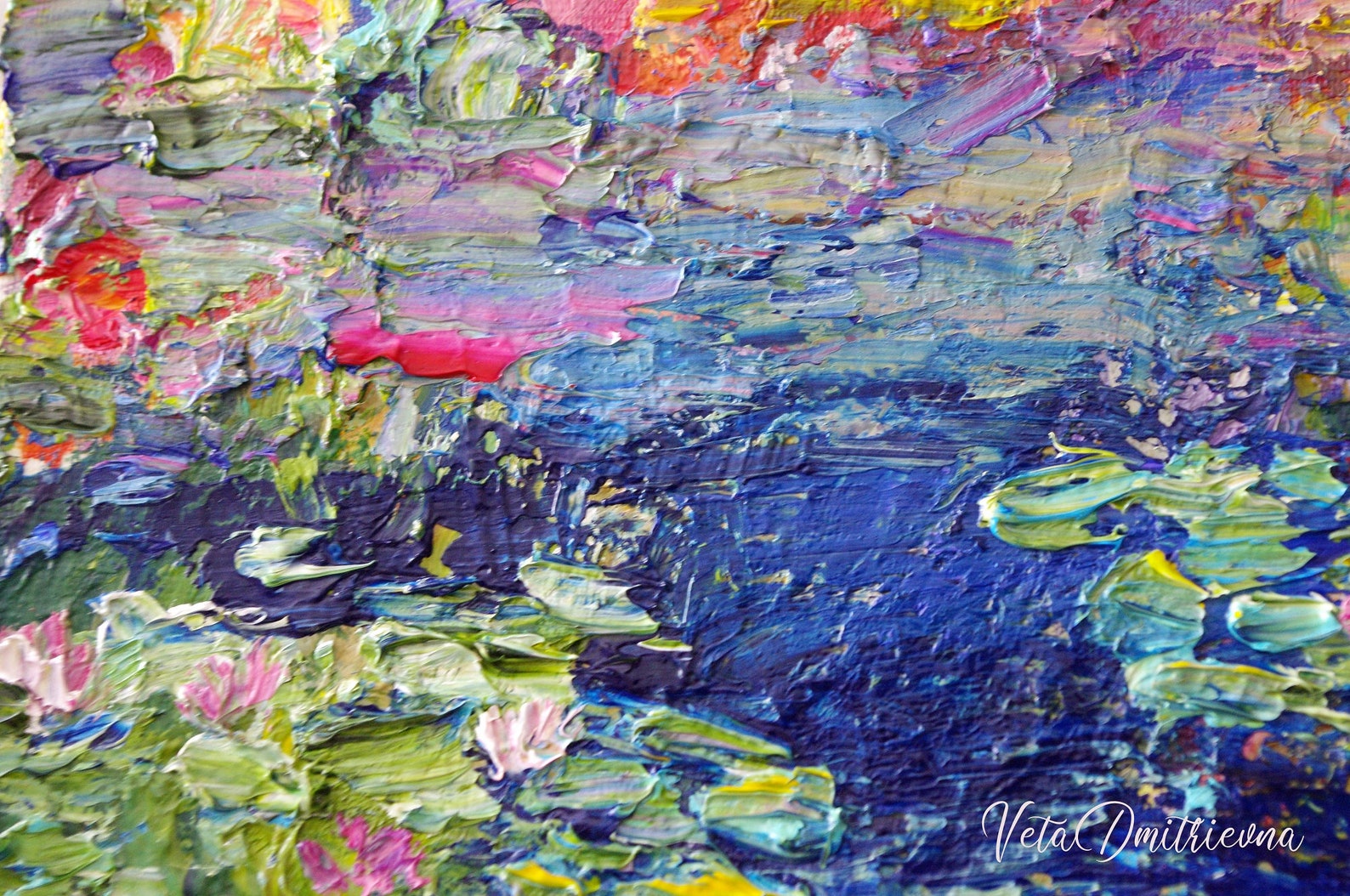 Landscape Painting Impasto Original Canvas Oil Painting Rainy | Etsy