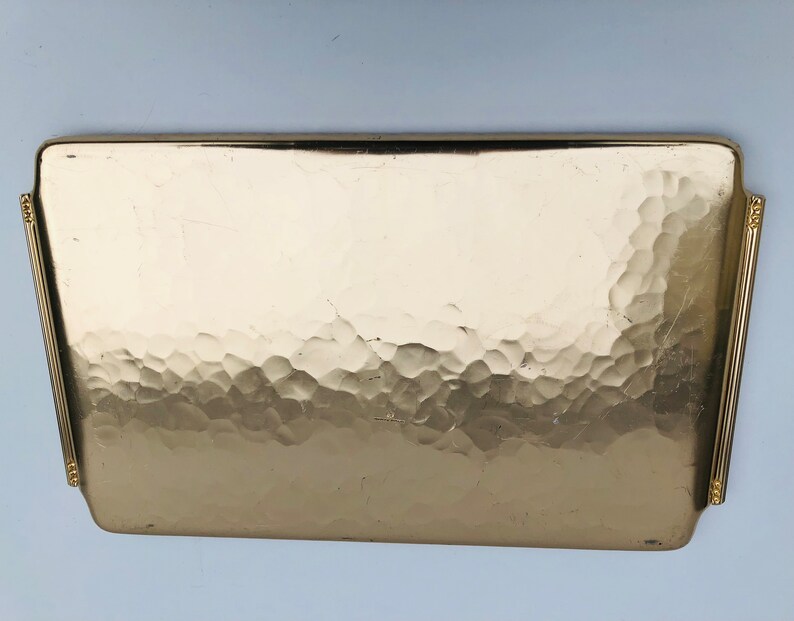 Vintage Arthur Armour Tray Stunning Hammered Aluminum Gold - Etsy