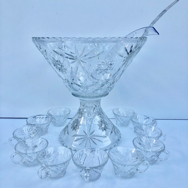 Vintage Punch Bowl - Etsy