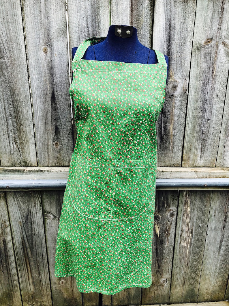 Vintage Full Apron With Large Front Double Pocket Heavy - Etsy