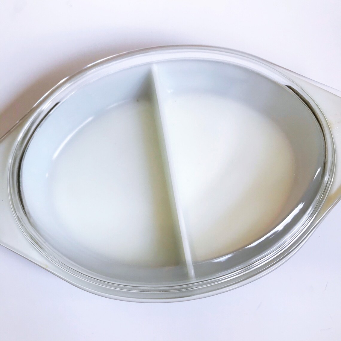 VINTAGE Divided Covered Pyrex Dish Brown & Gold Early - Etsy