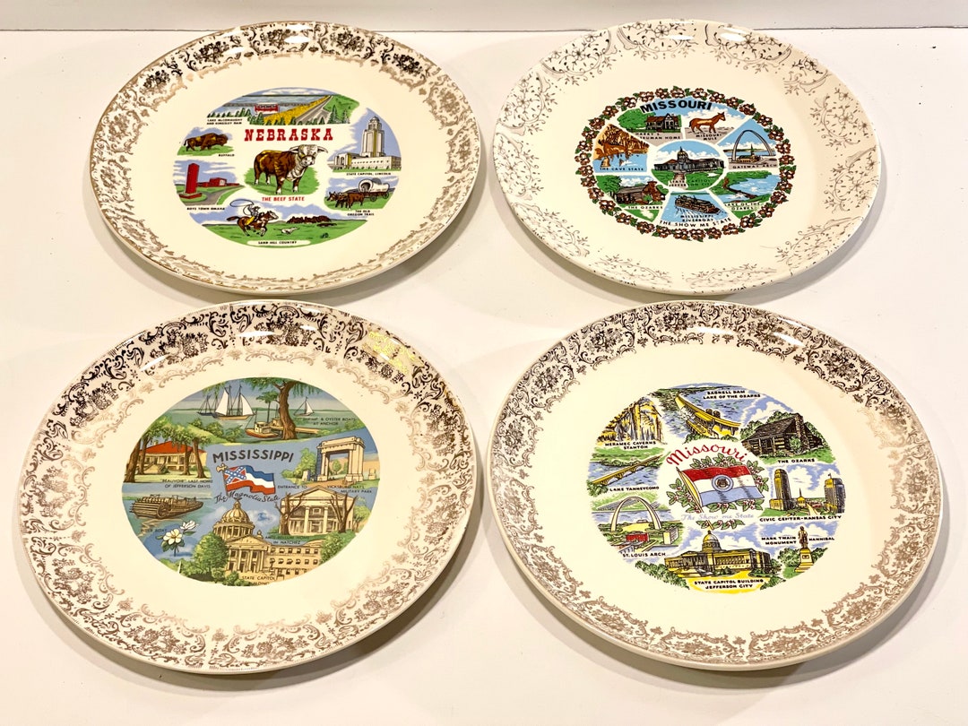 Vintage 1950s Souvenir Collectible State Plates I-N, Sold Separately ...